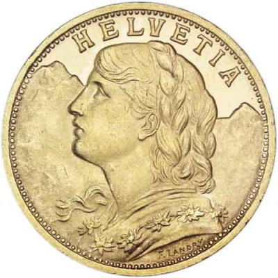 20 Franken Goldmünze Vreneli
