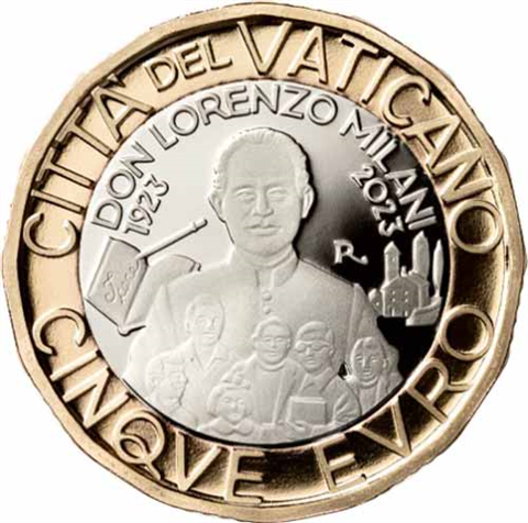 Kaufen Sie die exklusive Vatikan 5 Euro 2023 PP Don Lorenzo Milani