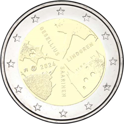 Finnland 2 Euro 2024 Architektur - Gesellius, Lindgren, Saarinen