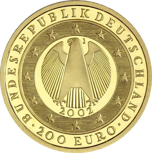 200 Euro Goldmünze Währungsunion 2002