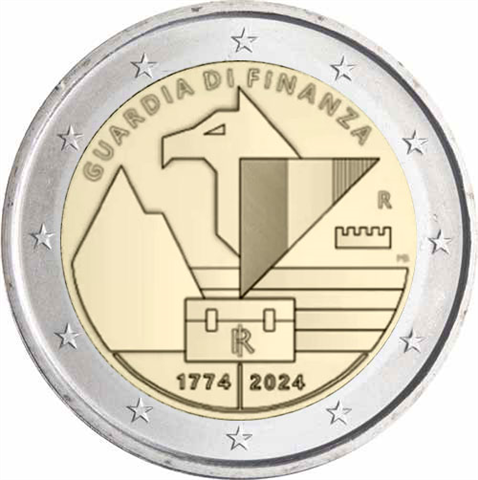 Italien 2 Euro Münze 2024 Gründung der Gardia Di Finanza