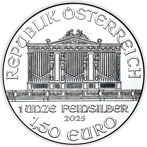1 Unze Silber 2025 Wiener Philharmoniker (Münze Österreich)